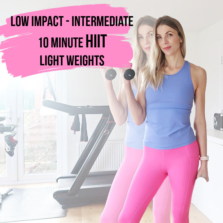 FULL BODY 10 MINUTE LOW IMPACT HIIT WORKOUT INTERMEDIATE LEVEL FOR WOM ...